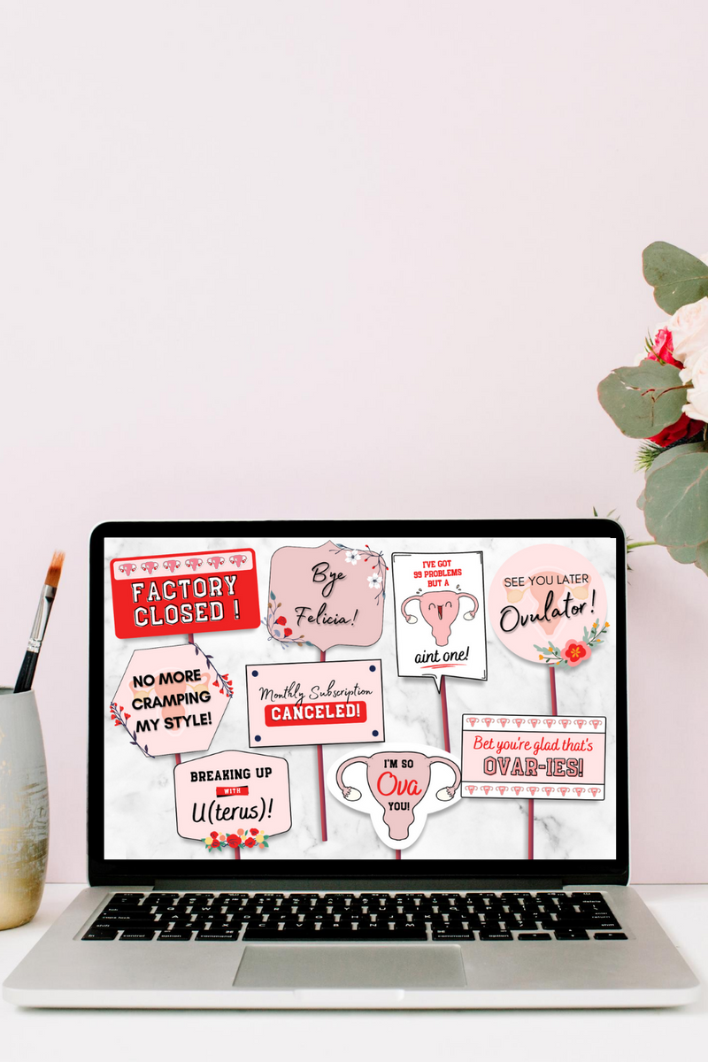 Hysterectomy Party Ideas Goodbye Uterus Photo Signs Printable Store ...